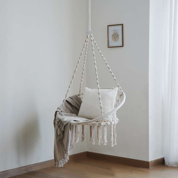 Hammock Swing Chair 80x60 Cream